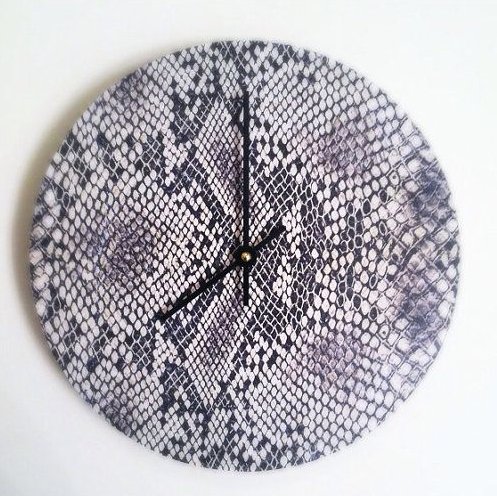 Snake Skin Print Wall Clock - 10" Diameter on Luulla