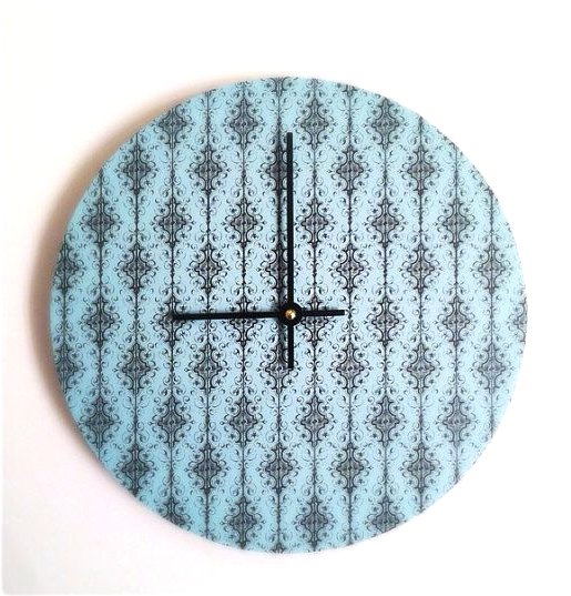 Blue And Black Pattern Wall Clock - 10" Diameter on Luulla